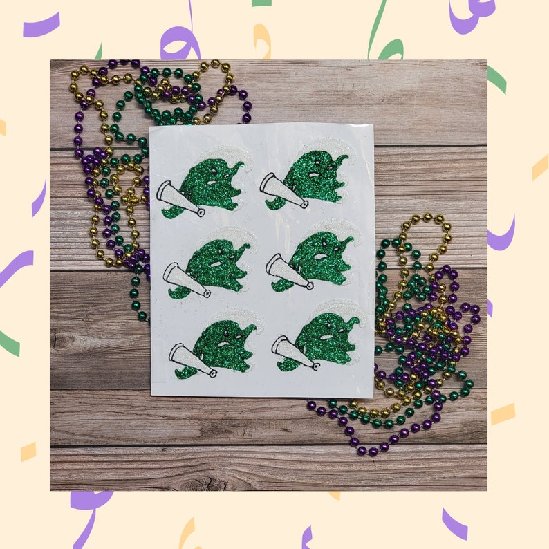 Angry Wave Glitter Transfer for Mardi Gras Throws - Etsy