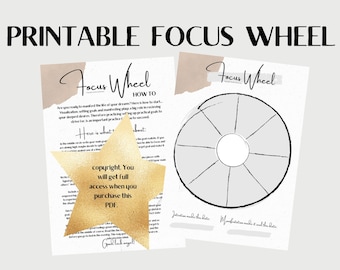 Focus Wheel Printable, Law of Attraction by Abraham Hicks ...