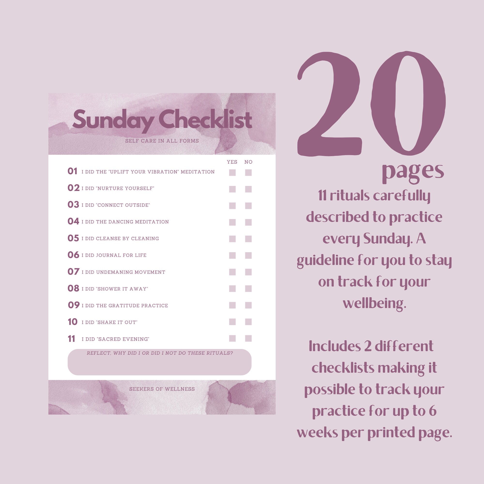 Sunday Self Care Workbook 2023, Printable Self Care Workbook, Self Care ...
