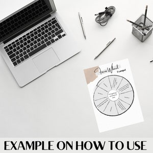 Printable Focus Wheel, Manifestation Exercise Sheet, Practice by ...