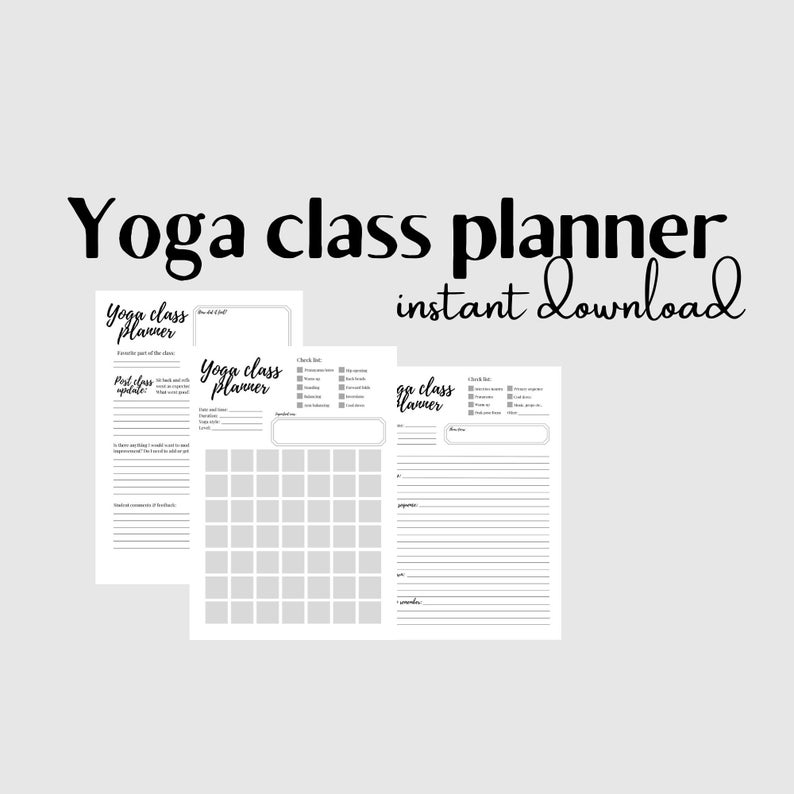 Printable Yoga Class Planner 2024, Yoga Planner, Yoga Class Plan ...