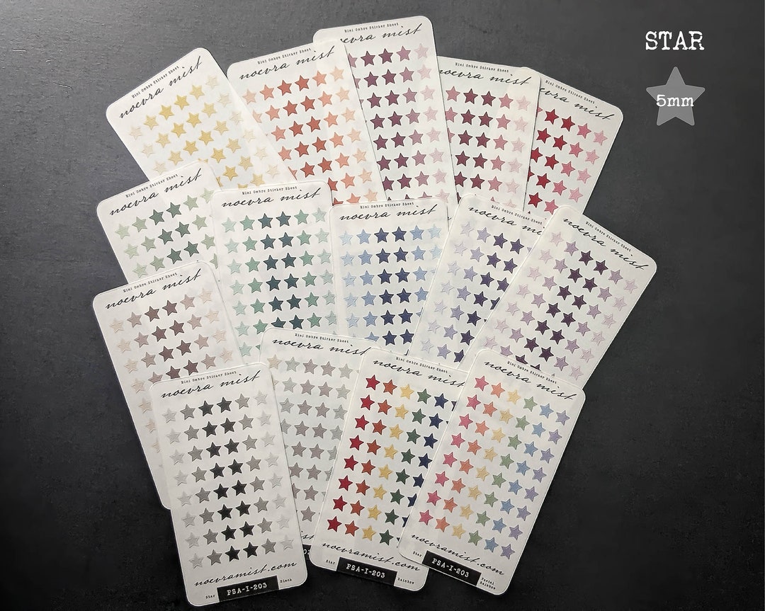 Transparent Star Stickers 5mm Tiny Clear Matte Color Star - Etsy
