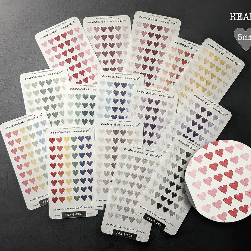 Small Heart Stickers - Etsy