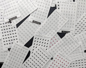 Clear Mini Icon Sticker Sheets - Etsy