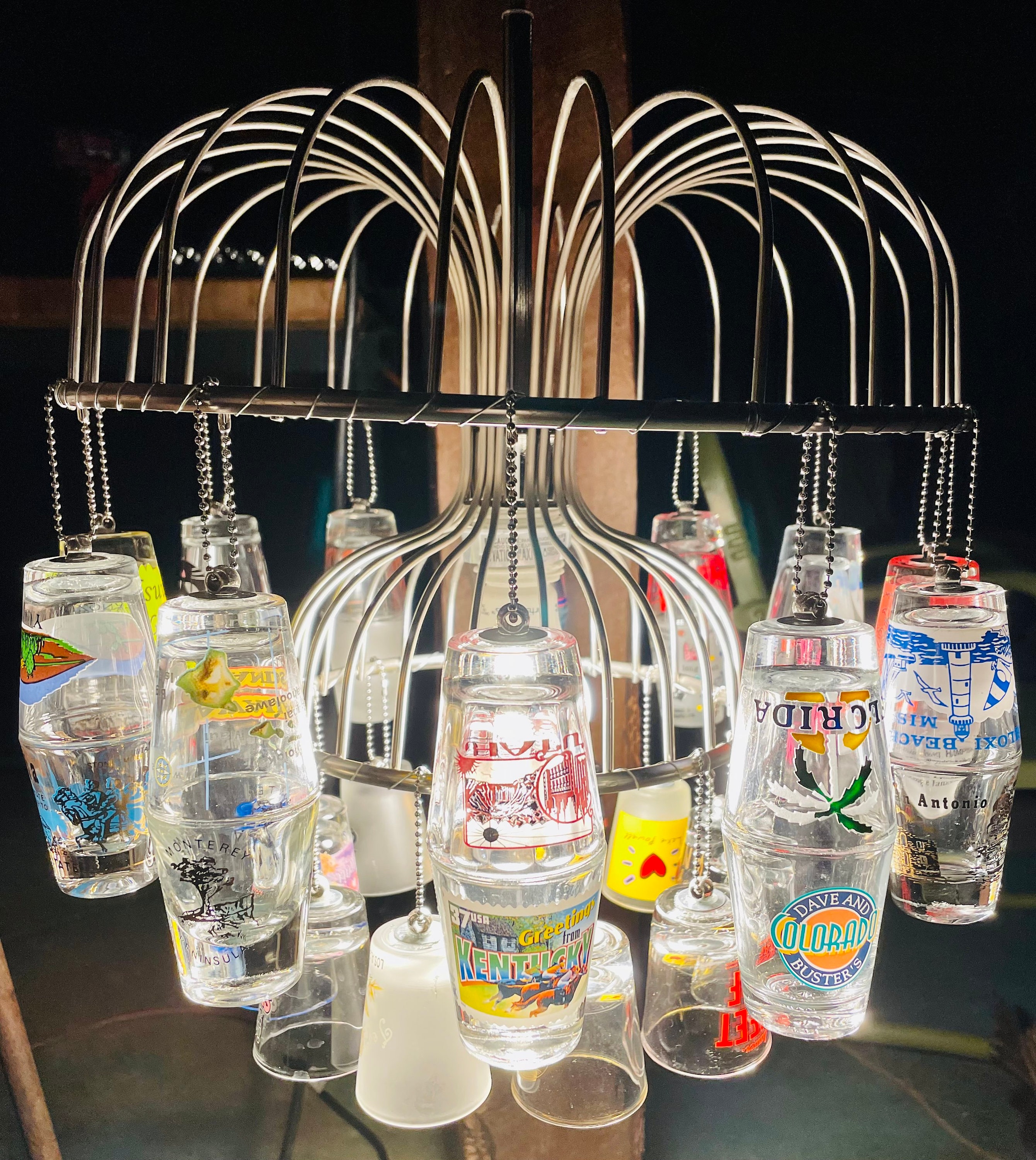 Man Cave Light Fixture Chandelier Shot Glasses - Etsy