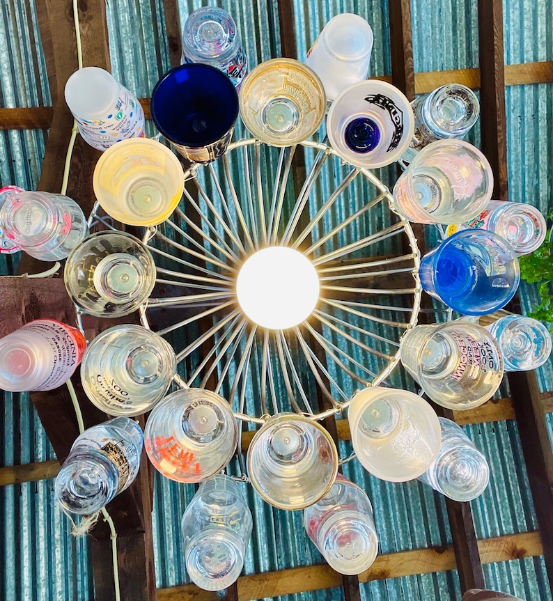 Man Cave Light Fixture Chandelier Shot Glasses - Etsy