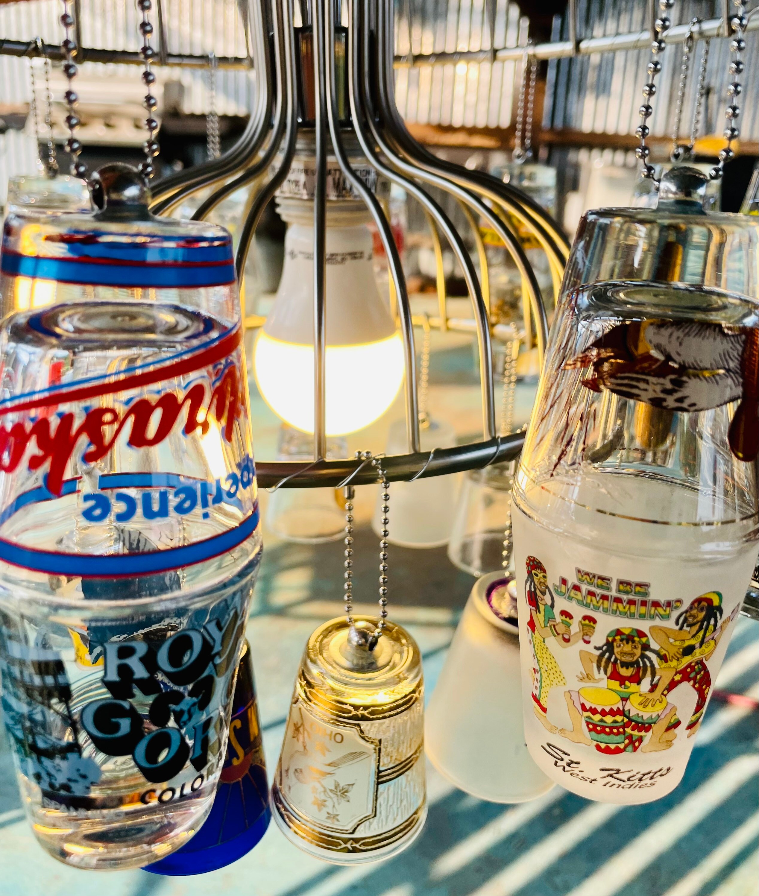 Man Cave Light Fixture Chandelier Shot Glasses - Etsy