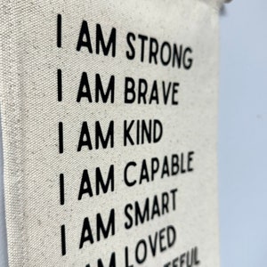 Custom Canvas Banner, Kids Banner, I Am Strong, I Am Brave, Sign for ...