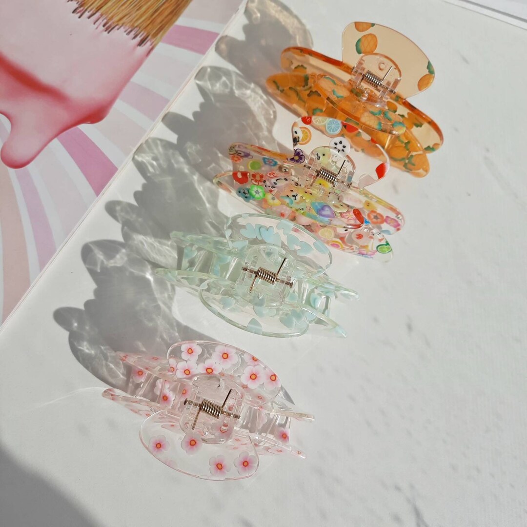 Large Hair Claw Clip Pineapple Hair Claws Summer Fruit Hair Claw Clip ...