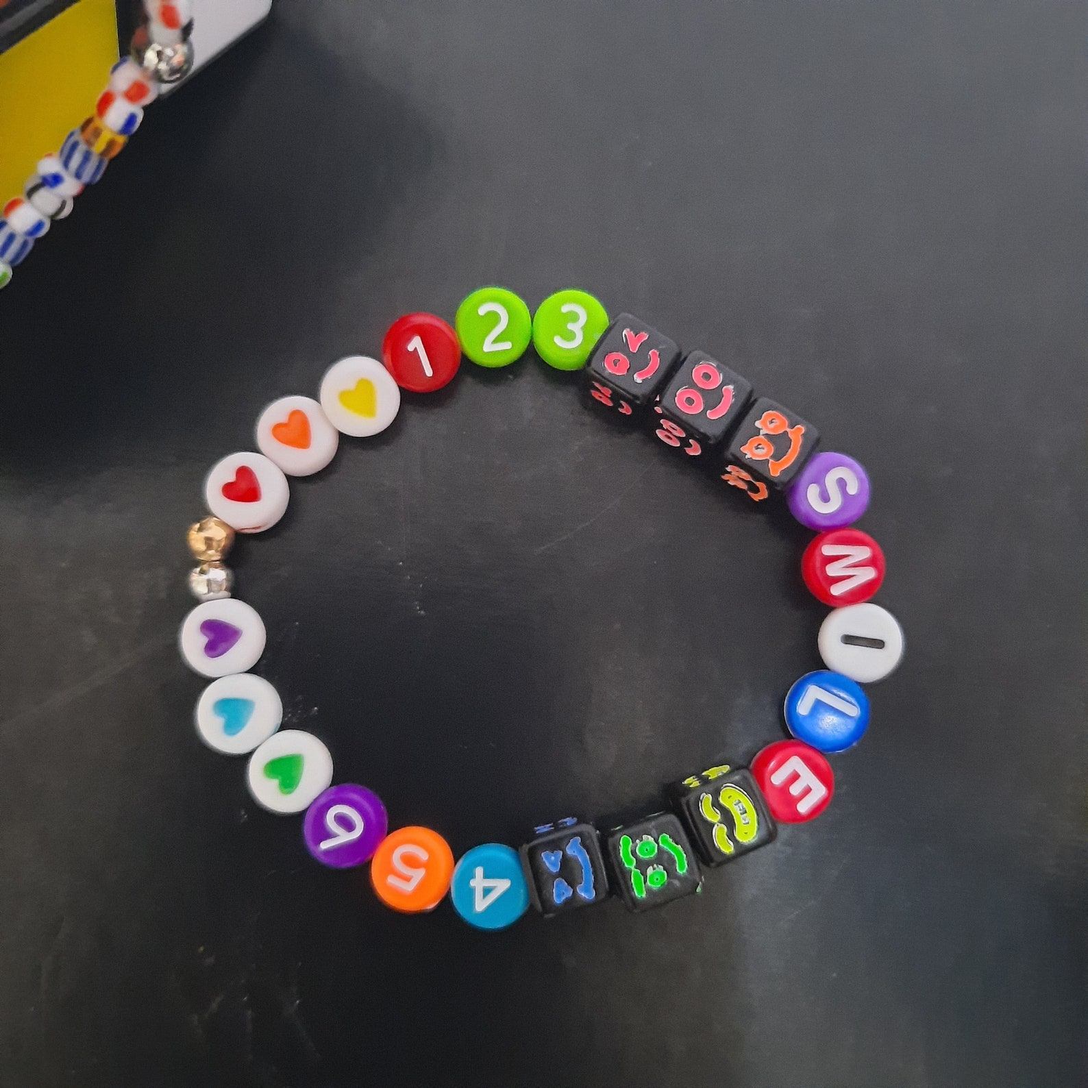Funny Custom Name Bracelet| Cute Beads Bracelet|personalization ...