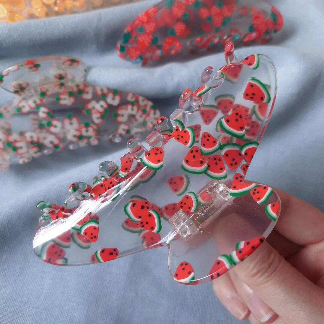 Strawberry Hair Claws, Apple Hair Claws,lemon Hair Claw, Cute Hair ...