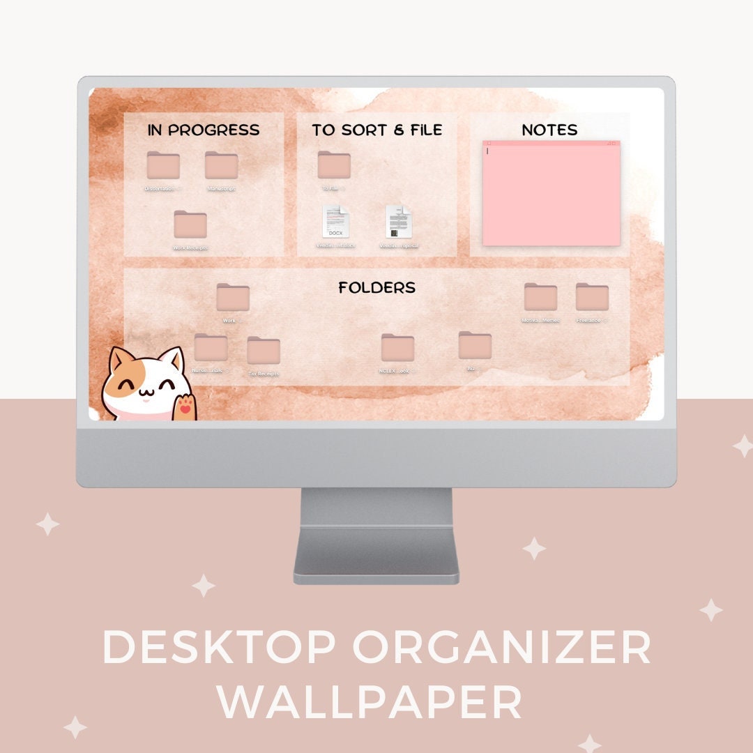 Computer Desktop Organizer Wallpaper - Etsy