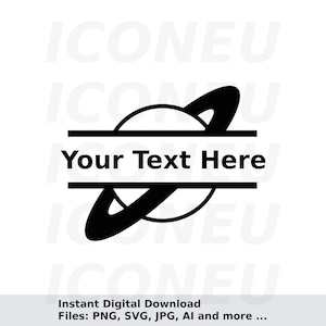 Planet Name Frame SVG Instant Digital Download Svg Ai - Etsy