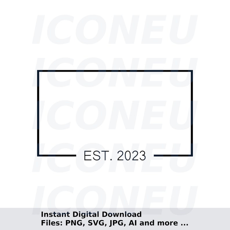 Frame Svg Blank Rectangle Svg EST. 2023 Svg Instant - Etsy