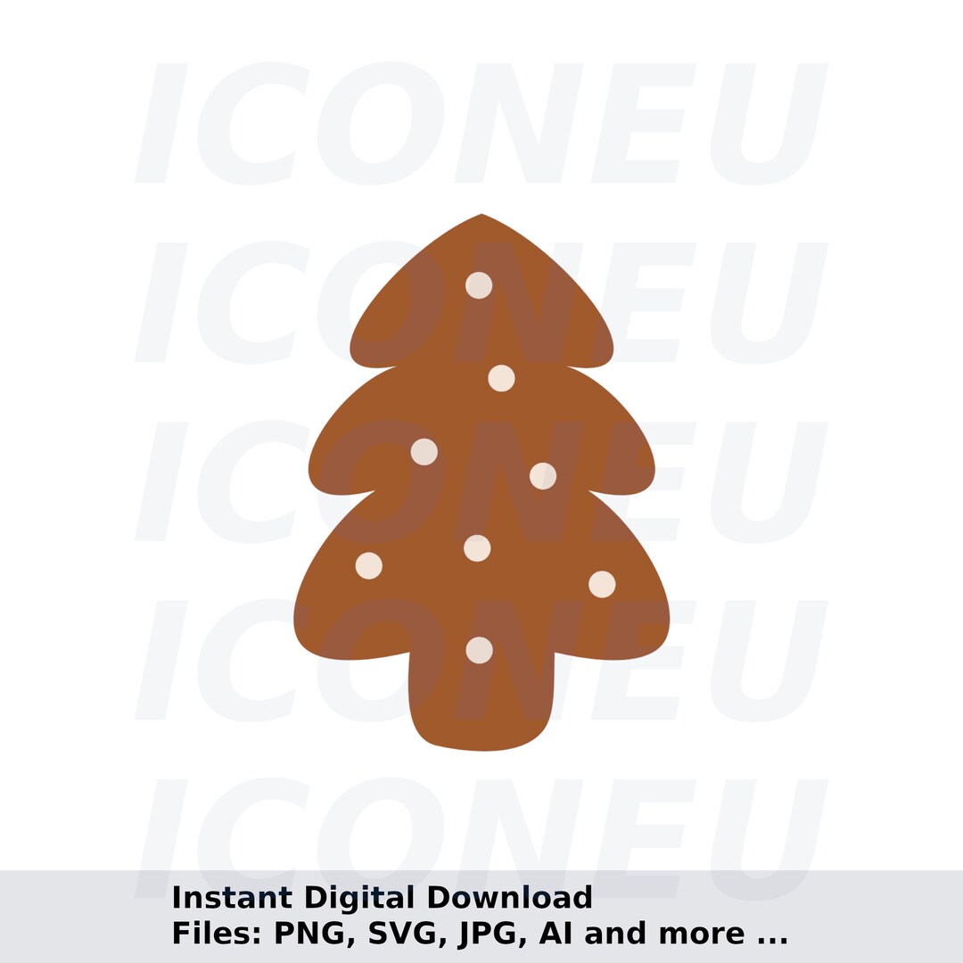 Gingerbread Cookie Tree SVG Instant Digital Download, Svg, Ai, Dxf, Eps ...