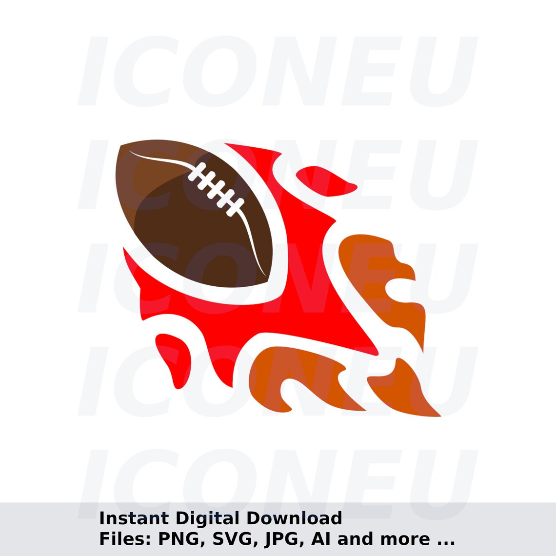 Football Fireball SVG Instant Digital Download Svg Ai - Etsy