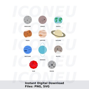 Solar System SVG Bundle, Planets SVG Bundle - Instant Digital Download ...
