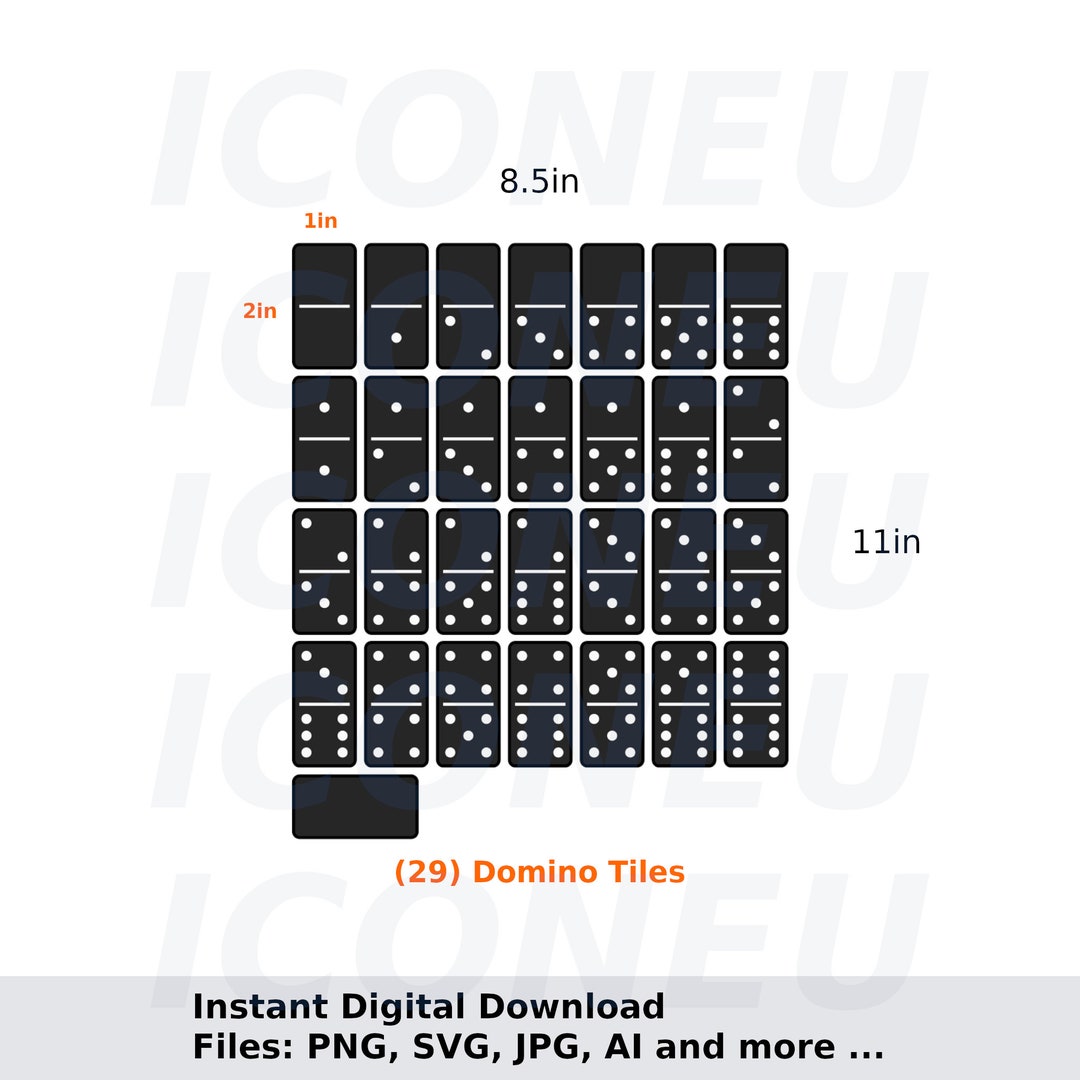 Dominoes Template SVG - Instant Digital Download - Dominoes Cricut and ...