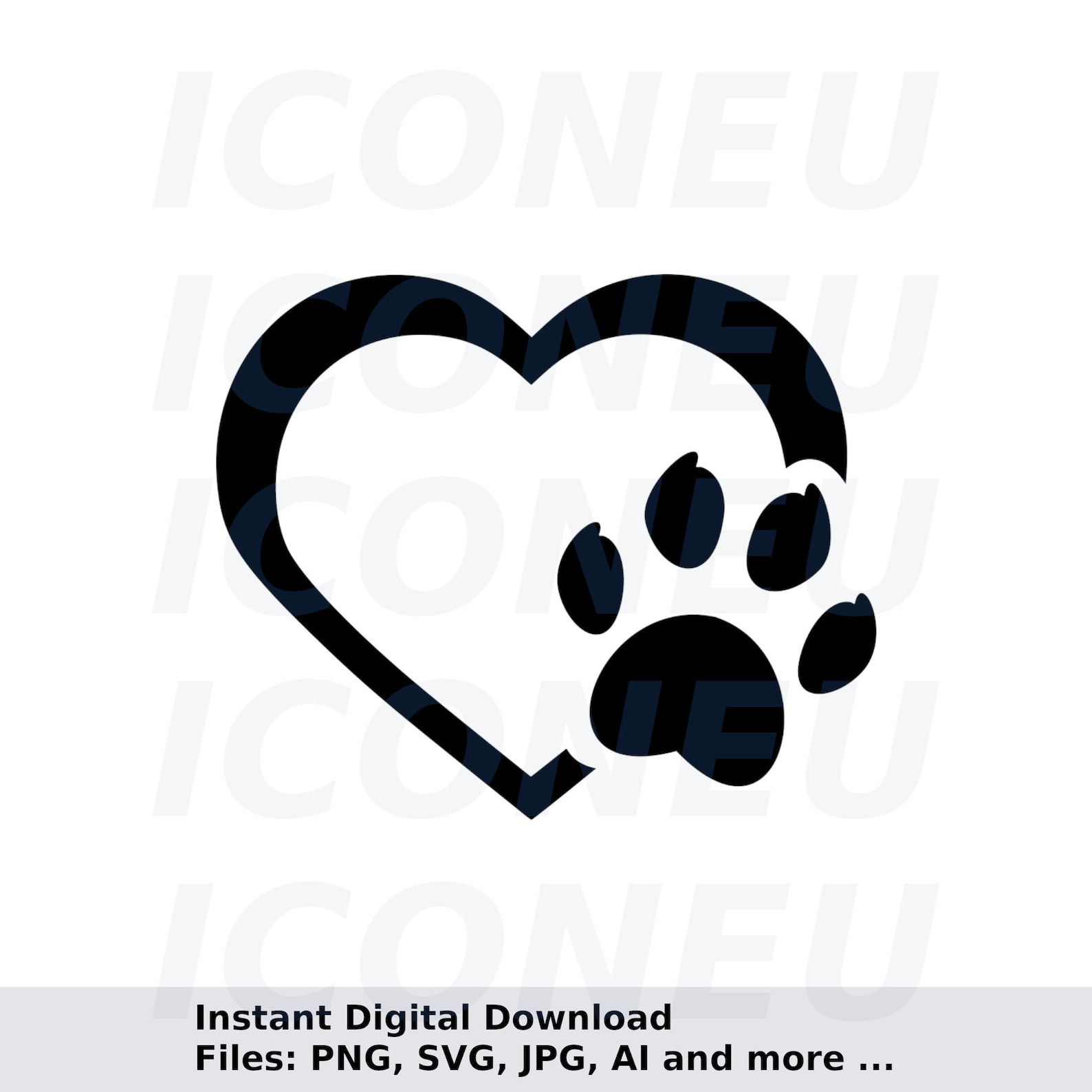 Cat Svg Cat Paw Svg Paw Print Svg Instant Digital - Etsy