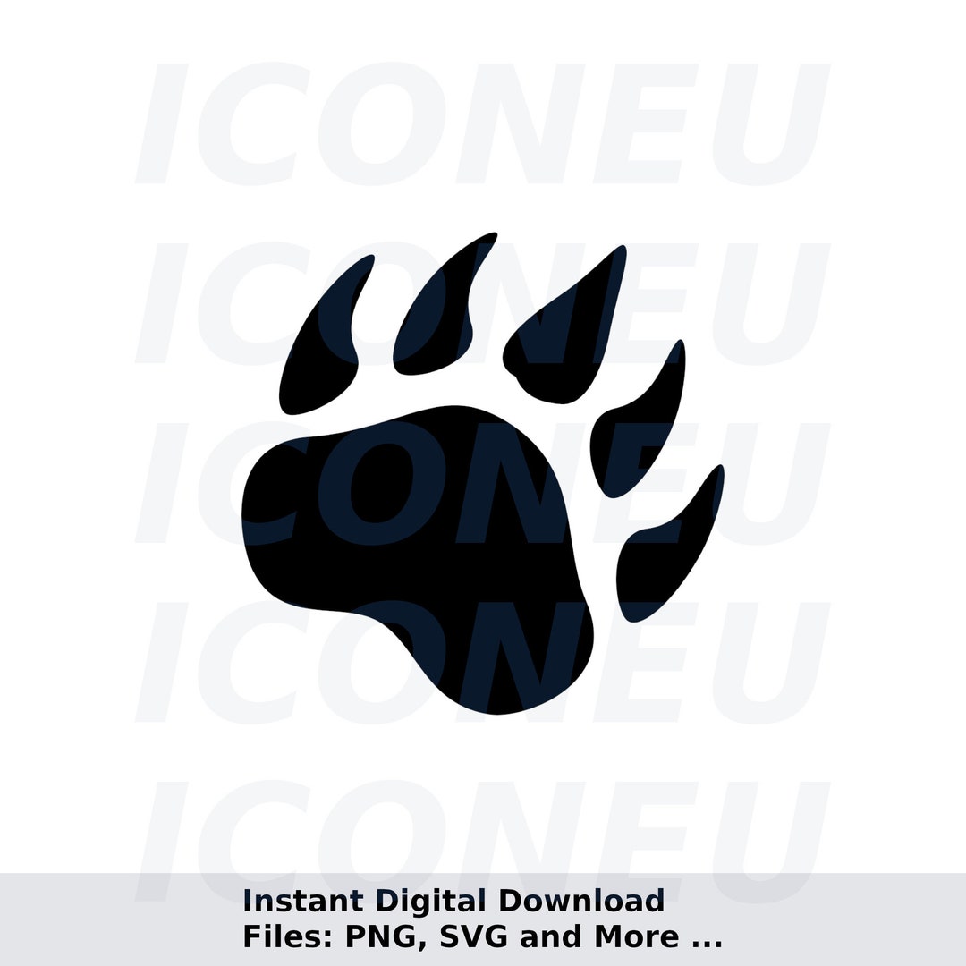 Bear Paw Print SVG - Instant Digital Download, Svg, Ai, Dxf, Eps, Png ...