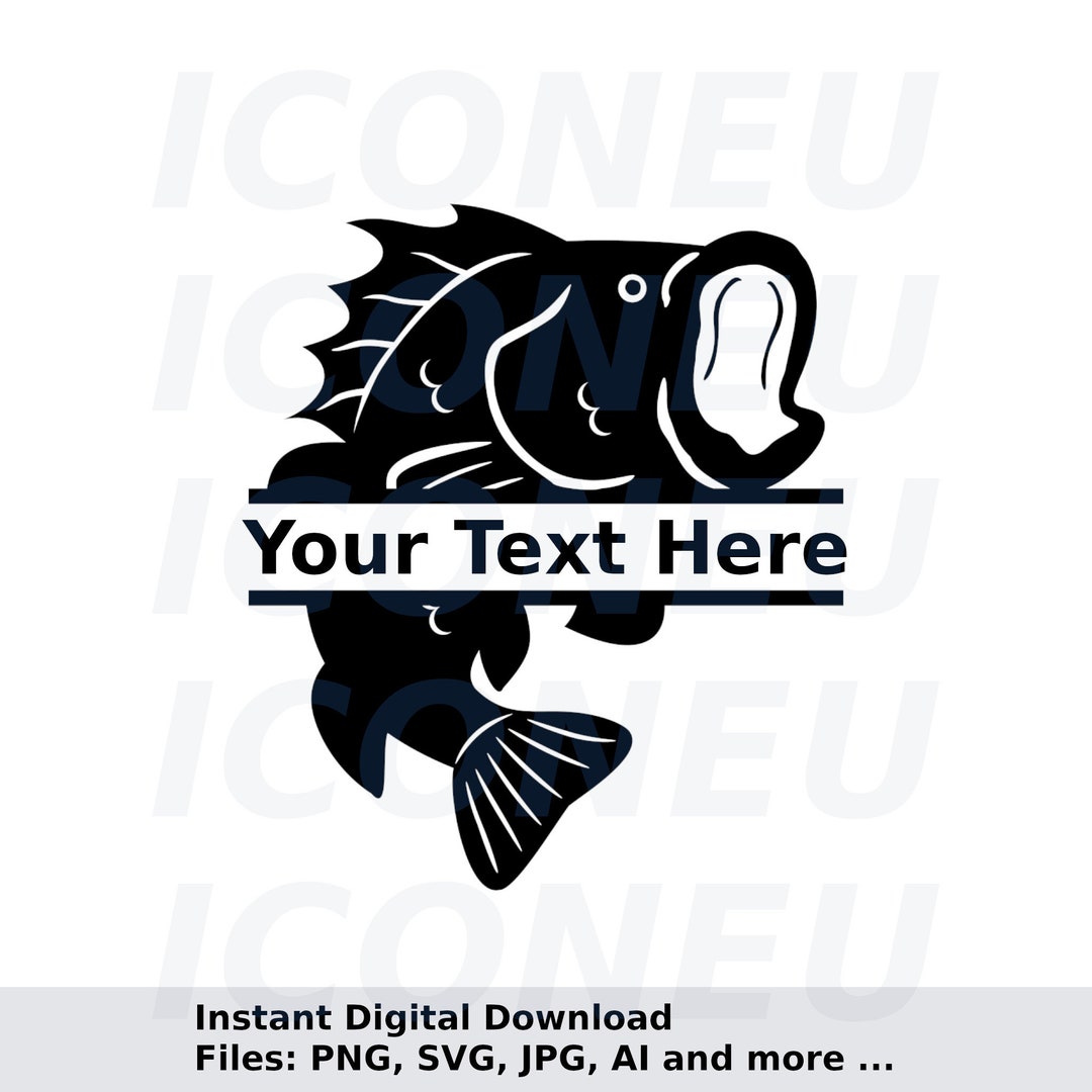 Fishing Name Frame SVG, Bass Fishing SVG, Fisherman SVG - Instant ...