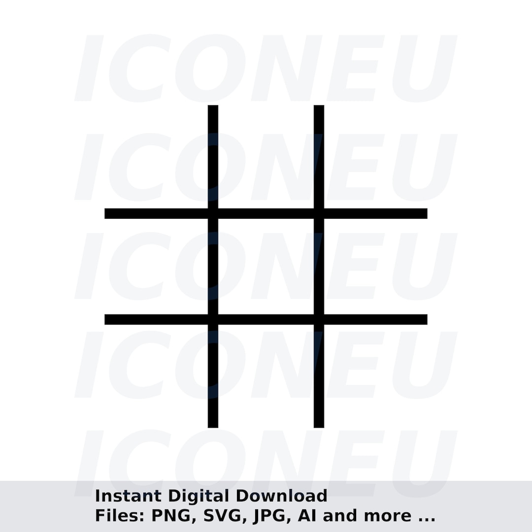 Tic Tac Toe Board Game SVG - Instant Digital Download, Svg, Ai, Dxf ...