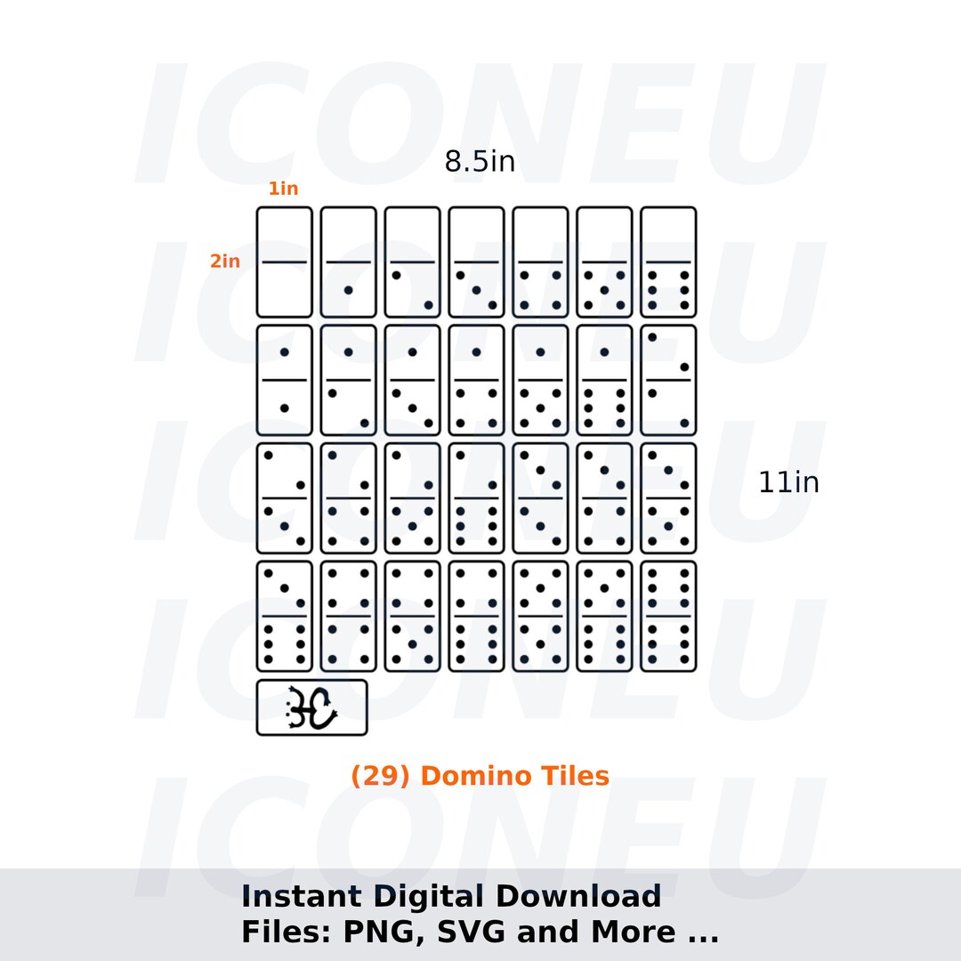 Puerto Rico Dominoes Template SVG - Instant Digital Download - Dominoes ...