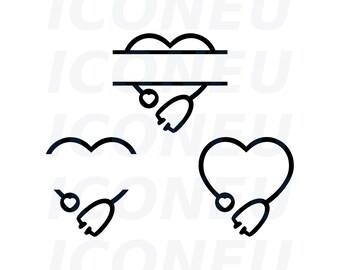 Split Doctor Monogram Clipart / Cutting Files Svg Png Jpg - Etsy