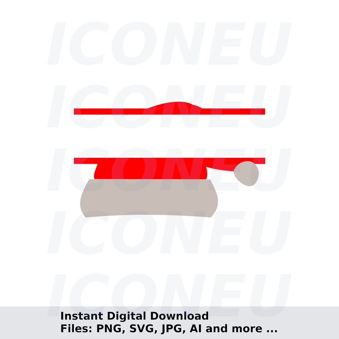 Santa Hat Name Frame SVG - Instant Digital Download, Svg, Ai, Dxf, Eps ...