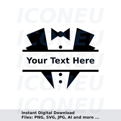 Groomsman & Best Man Tuxedo SVG Bundle Suit and Bow Tie Svg - Etsy