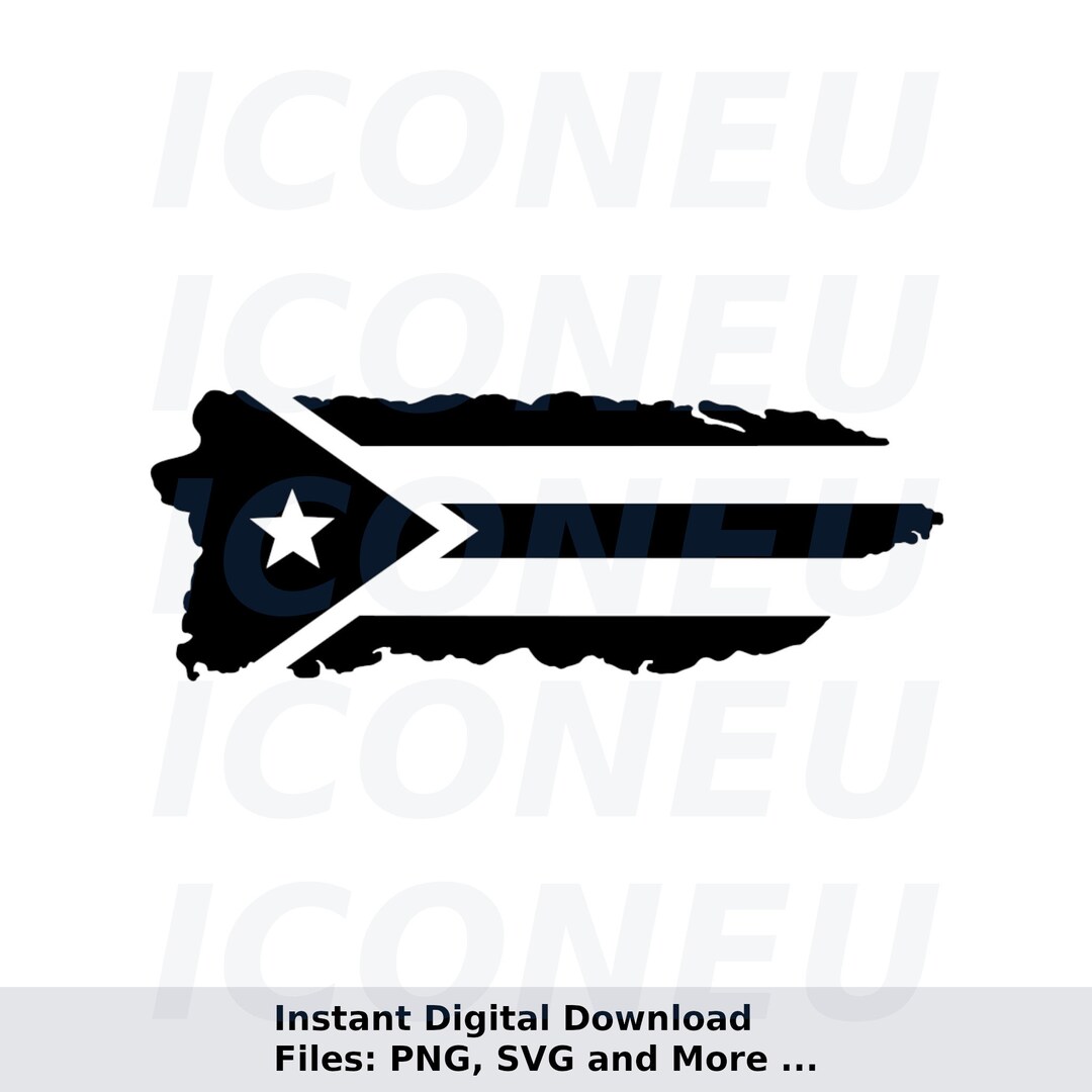 Puerto Rico Map Svg, Puerto Rico Flag Svg Instant Digital Download, Svg ...