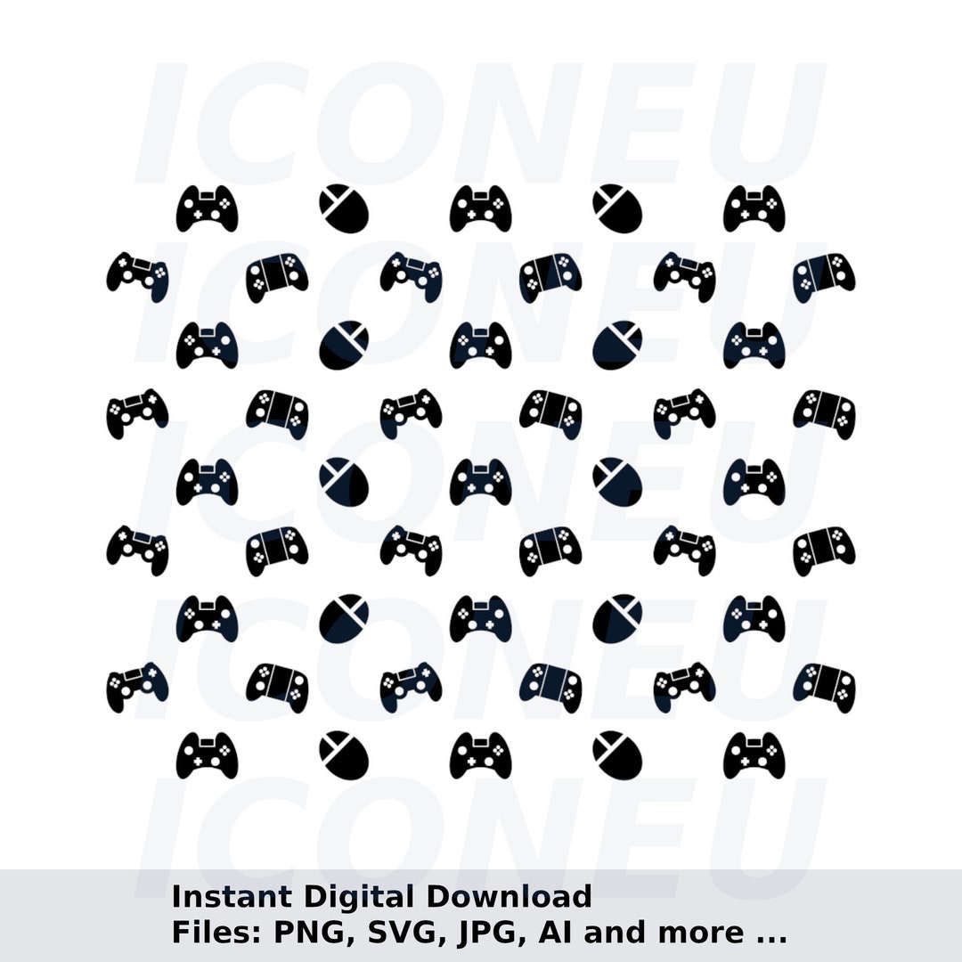 Gaming Pattern SVG - Instant Digital Download, Svg, Ai, Dxf, Eps, Png ...
