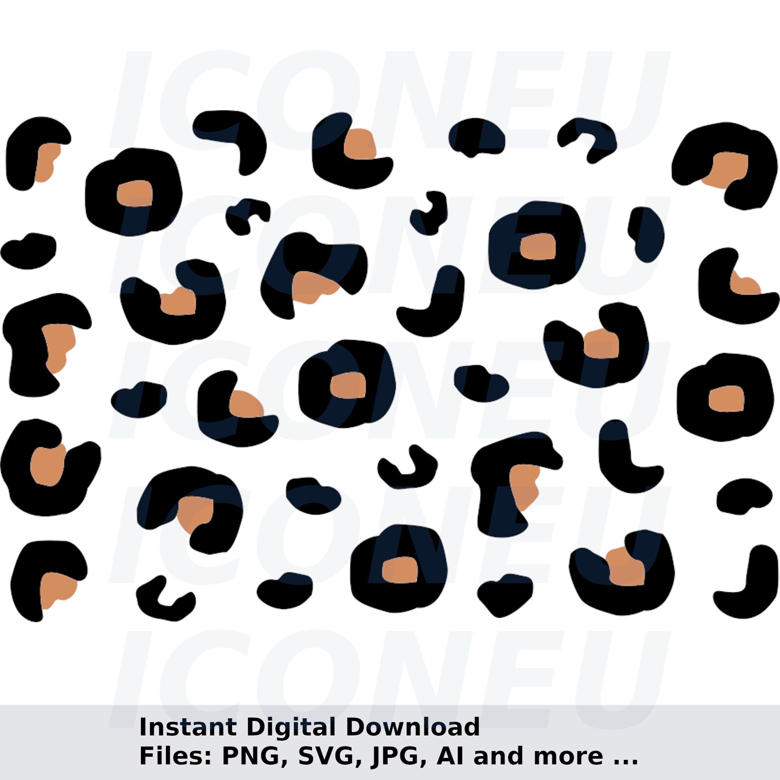 Leopard Print Pattern SVG Instant Digital Download Svg Ai - Etsy