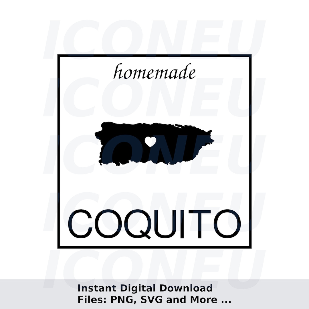 Coquito Label SVG Instant Digital Download, Svg, Ai, Dxf, Eps, Png ...