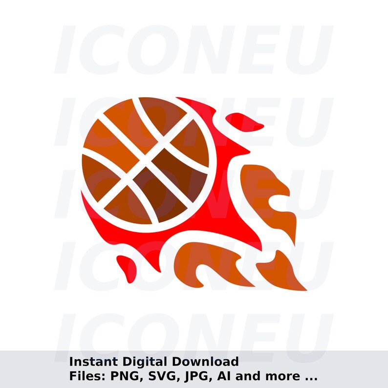 Basketball Fireball SVG Instant Digital Download Svg Ai | Etsy