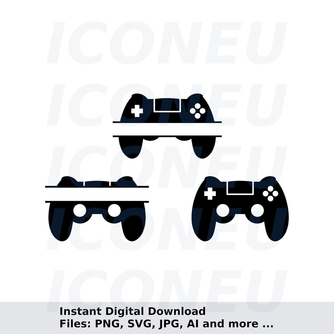 Gamer Controller Name Frame SVG Bundle - Instant Digital Download, Svg ...