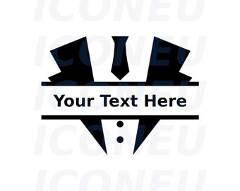 Tuxedo Name Frame SVG Instant Digital Download, Svg, Ai, Dxf, Eps, Png ...