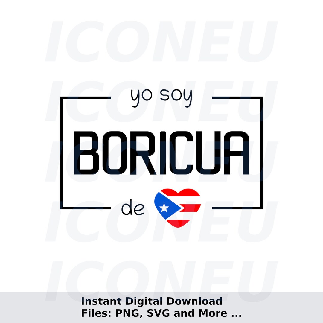 Boricua Frame SVG Instant Digital Download, Svg, Ai, Dxf, Eps, Png ...