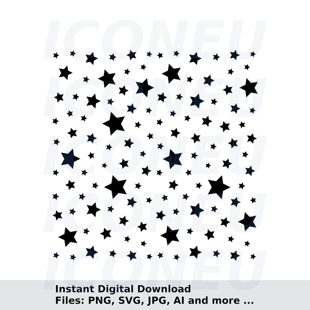 Stars Pattern SVG - Instant Digital Download, Svg, Ai, Dxf, Eps, Png ...