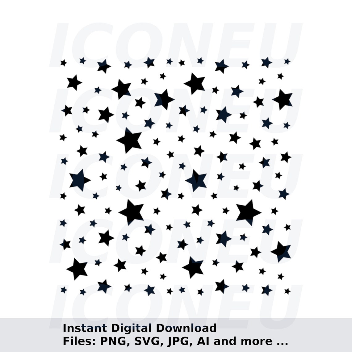 Stars Pattern SVG Instant Digital Download Svg Ai Dxf - Etsy