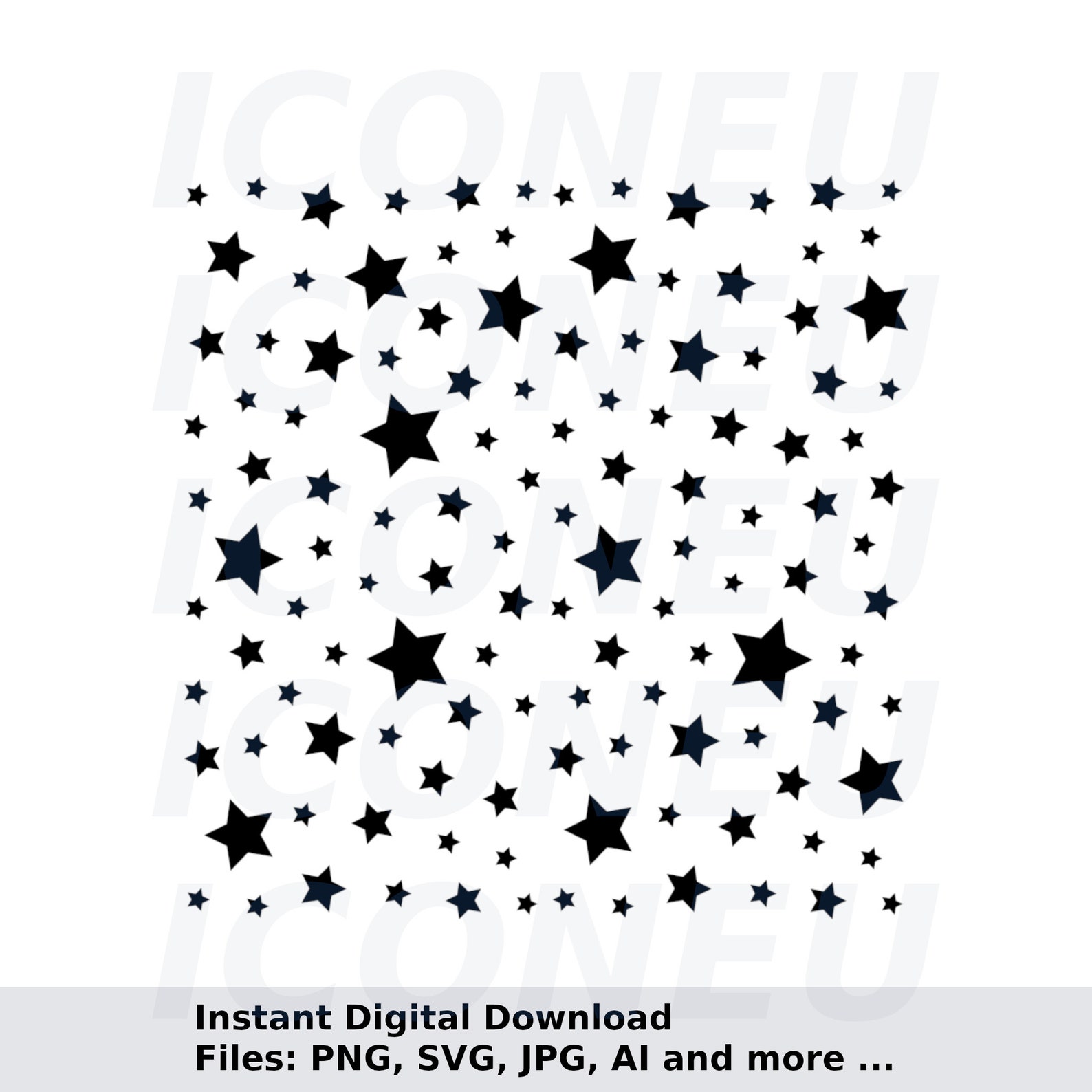 Stars Pattern SVG Instant Digital Download Svg Ai Dxf - Etsy