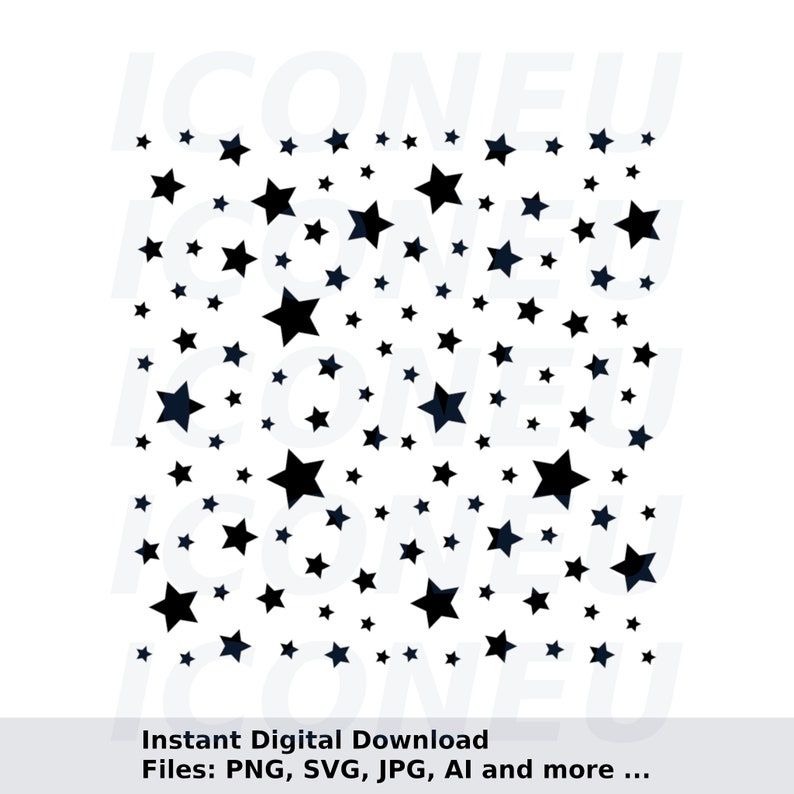 Stars Pattern SVG Instant Digital Download Svg Ai Dxf - Etsy