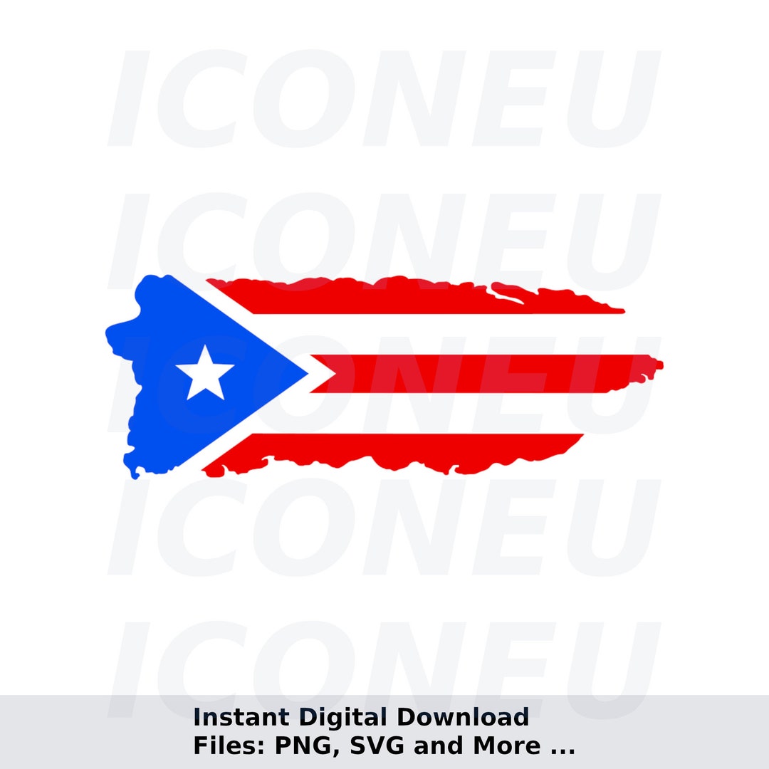 Puerto Rico Map Svg, Puerto Rico Flag Svg Instant Digital Download, Svg ...