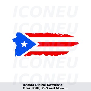 Puerto Rico Map Svg, Puerto Rico Flag Svg Instant Digital Download, Svg ...