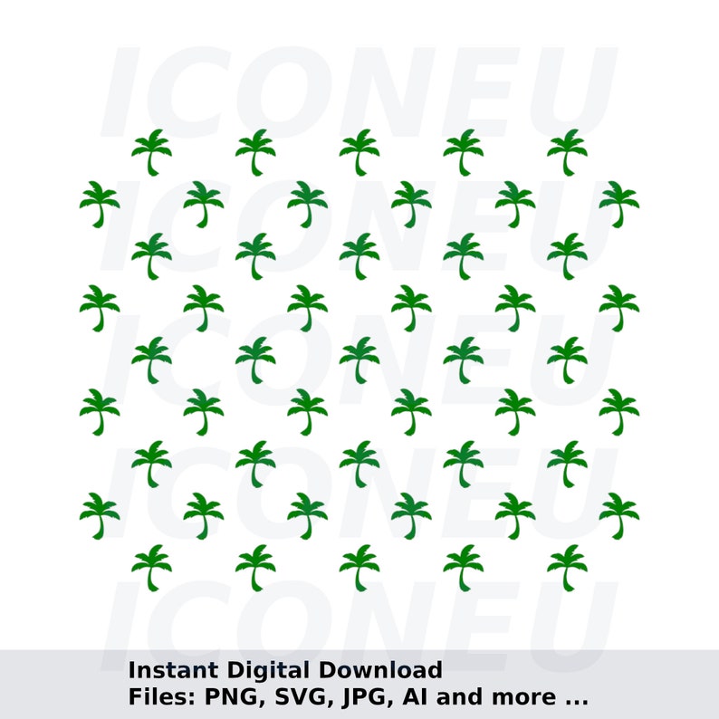 Palm Tree Pattern SVG Instant Digital Download Svg Ai - Etsy