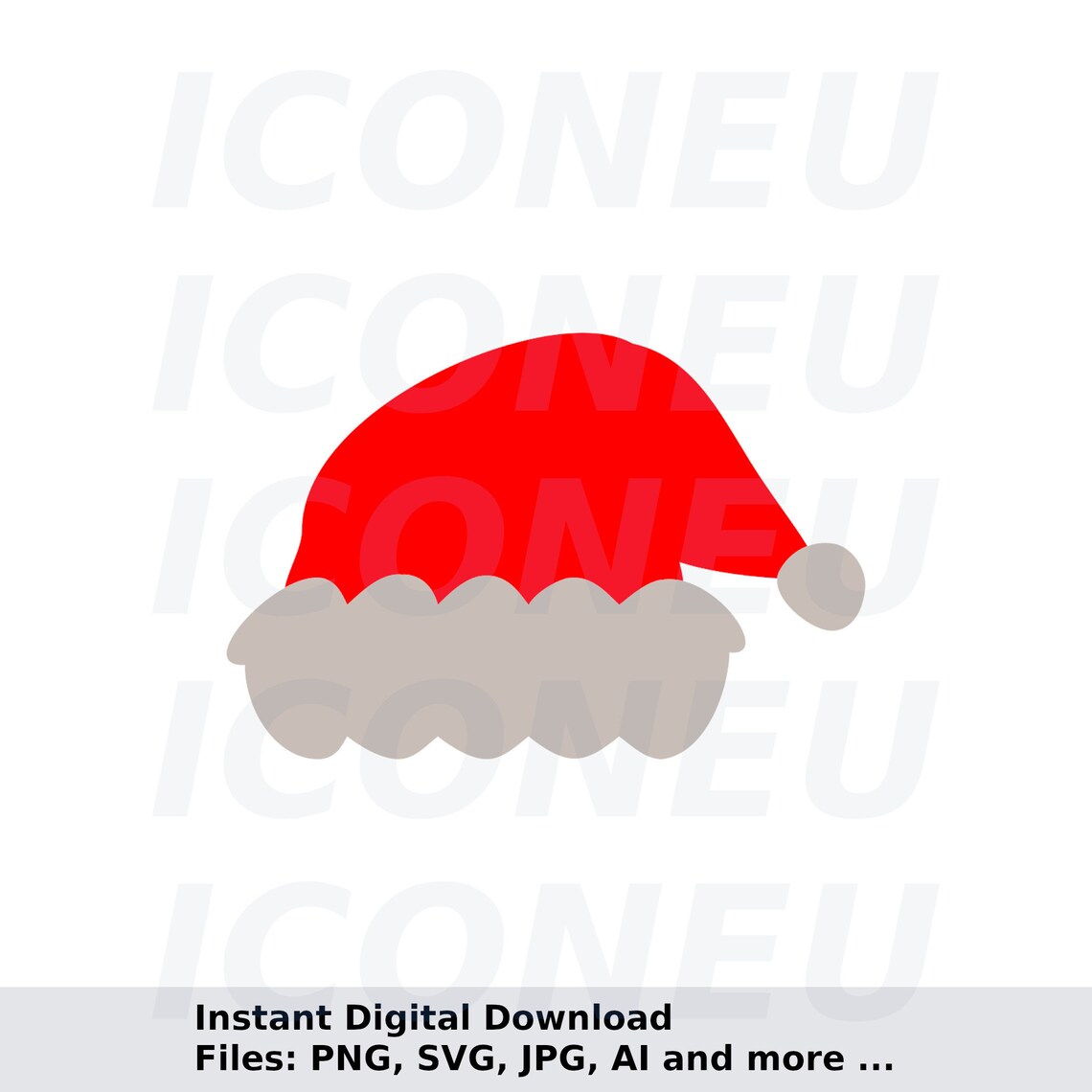 Santa Hat SVG Instant Digital Download Svg Ai Dxf Eps - Etsy
