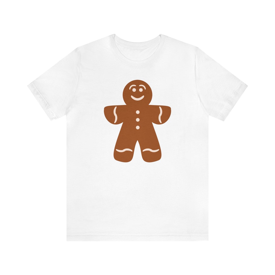 Gingerbread Man Tee, Christmas Tshirt, Xmas Shirt Unisex Jersey Short ...