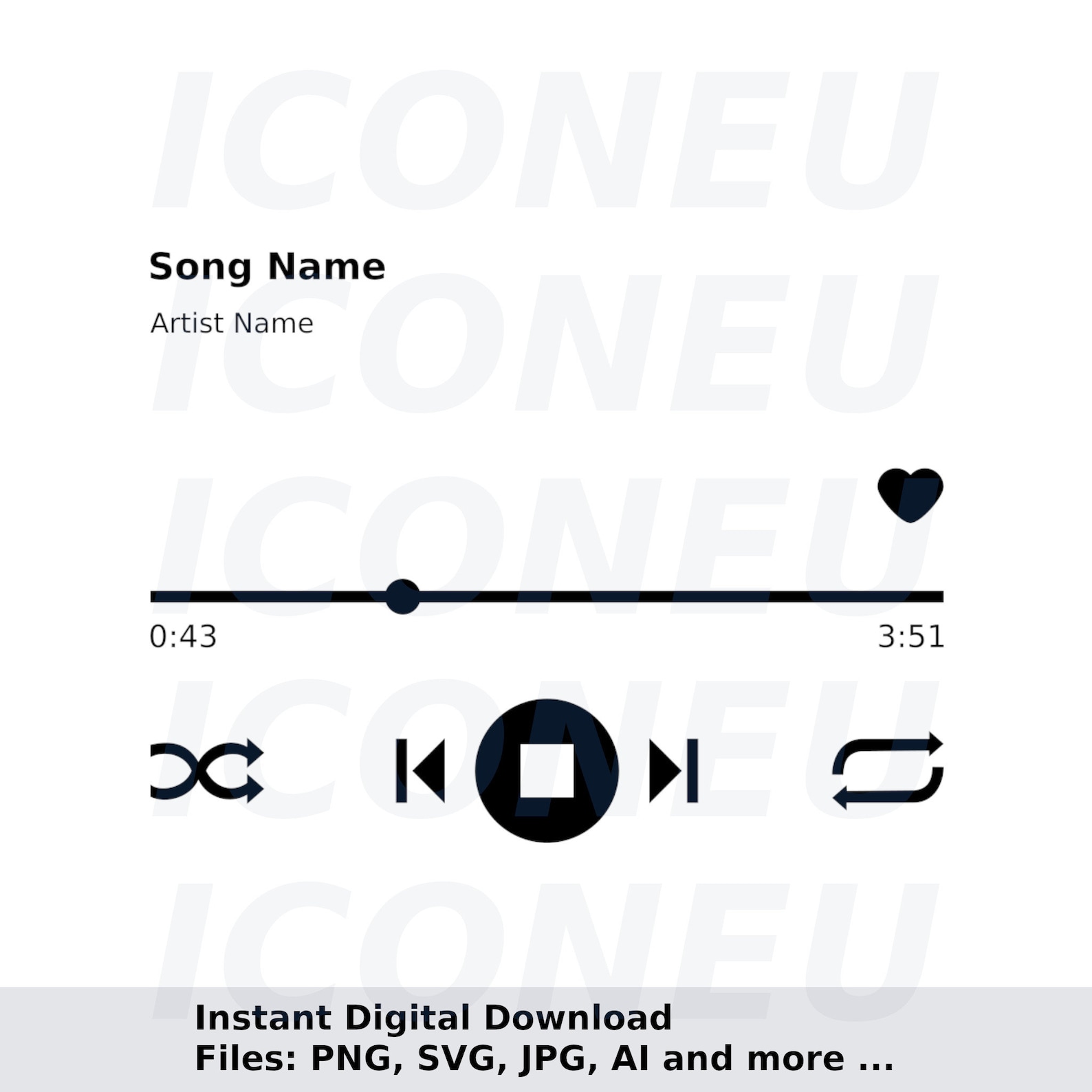 Music Player Svg Song Album Svg Spotify Design Svg Instant - Etsy
