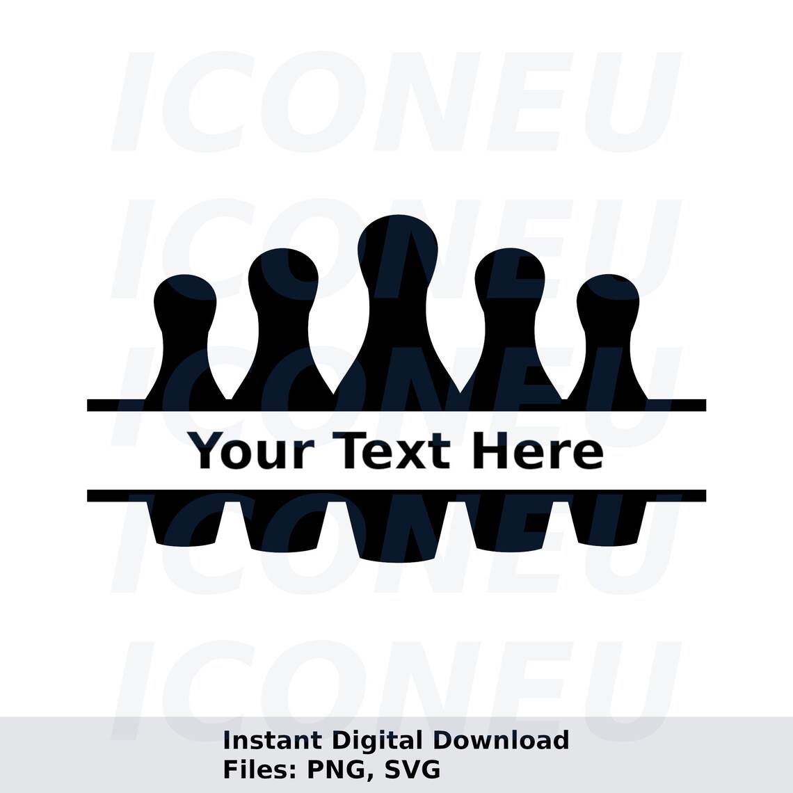 Bowling Name Frame SVG Instant Digital Download Svg Ai - Etsy