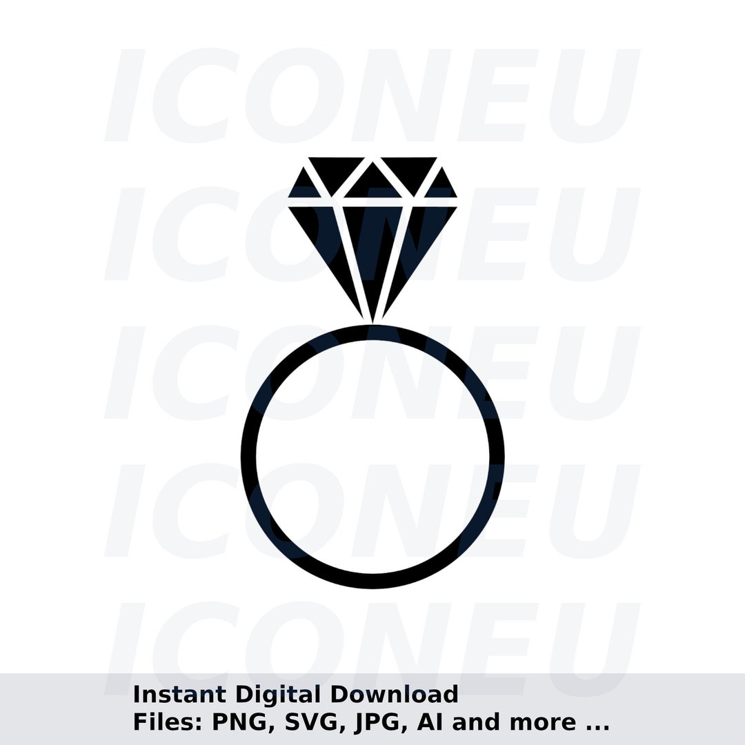 Diamond SVG, Wedding SVG, Diamond Ring SVG Instant Digital Download ...